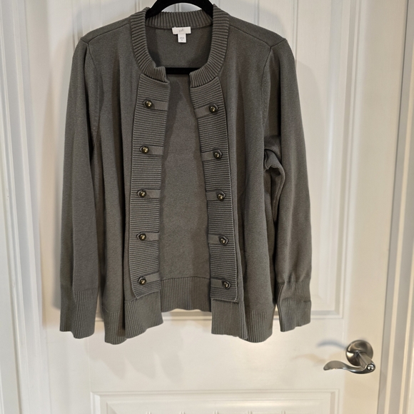 J. Jill | Sweaters | J Jill Olive Green Cardigan | Poshmark